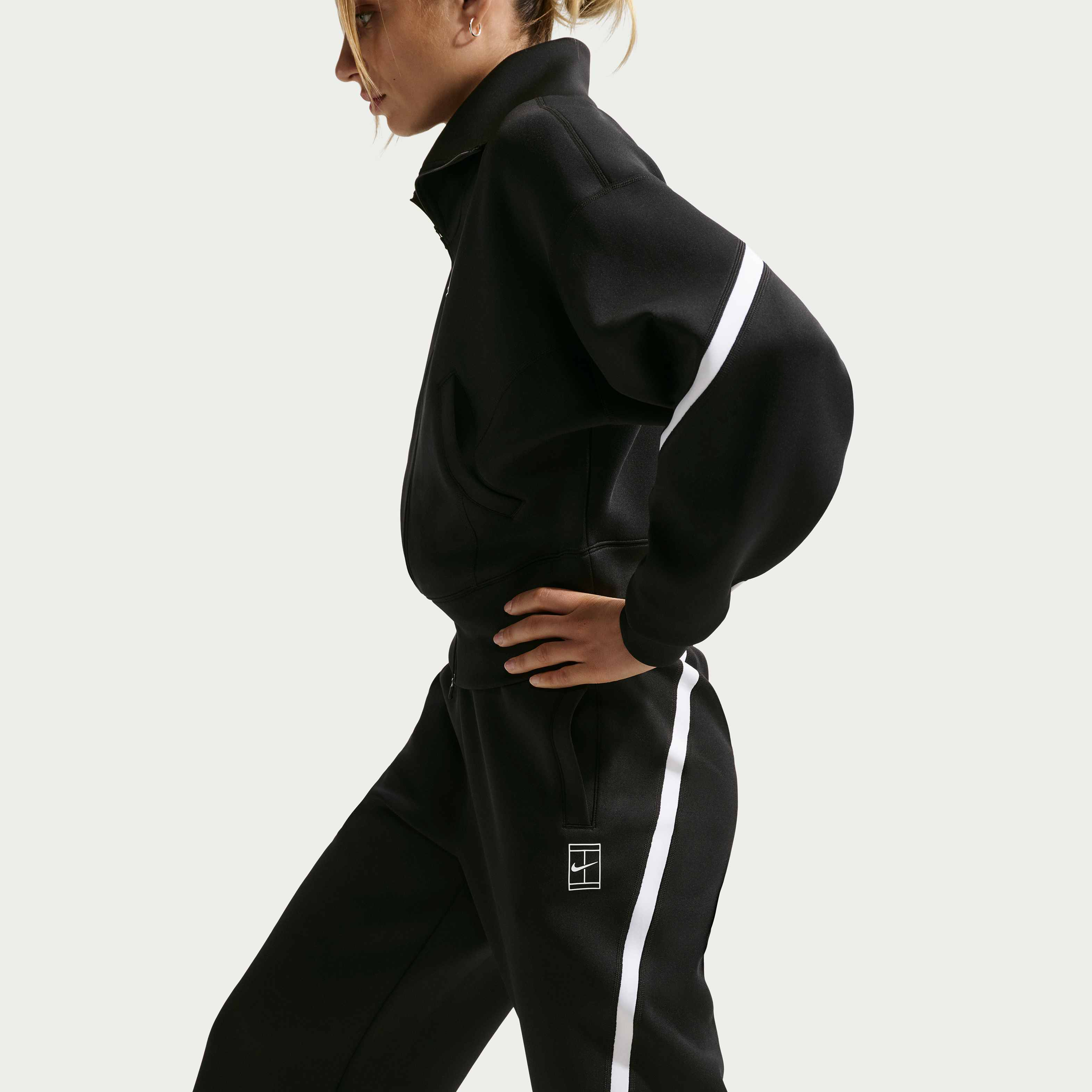 Buy Nike Advantage Women's Dri-FIT Mid-Rise Tennis Trousers - Black ...