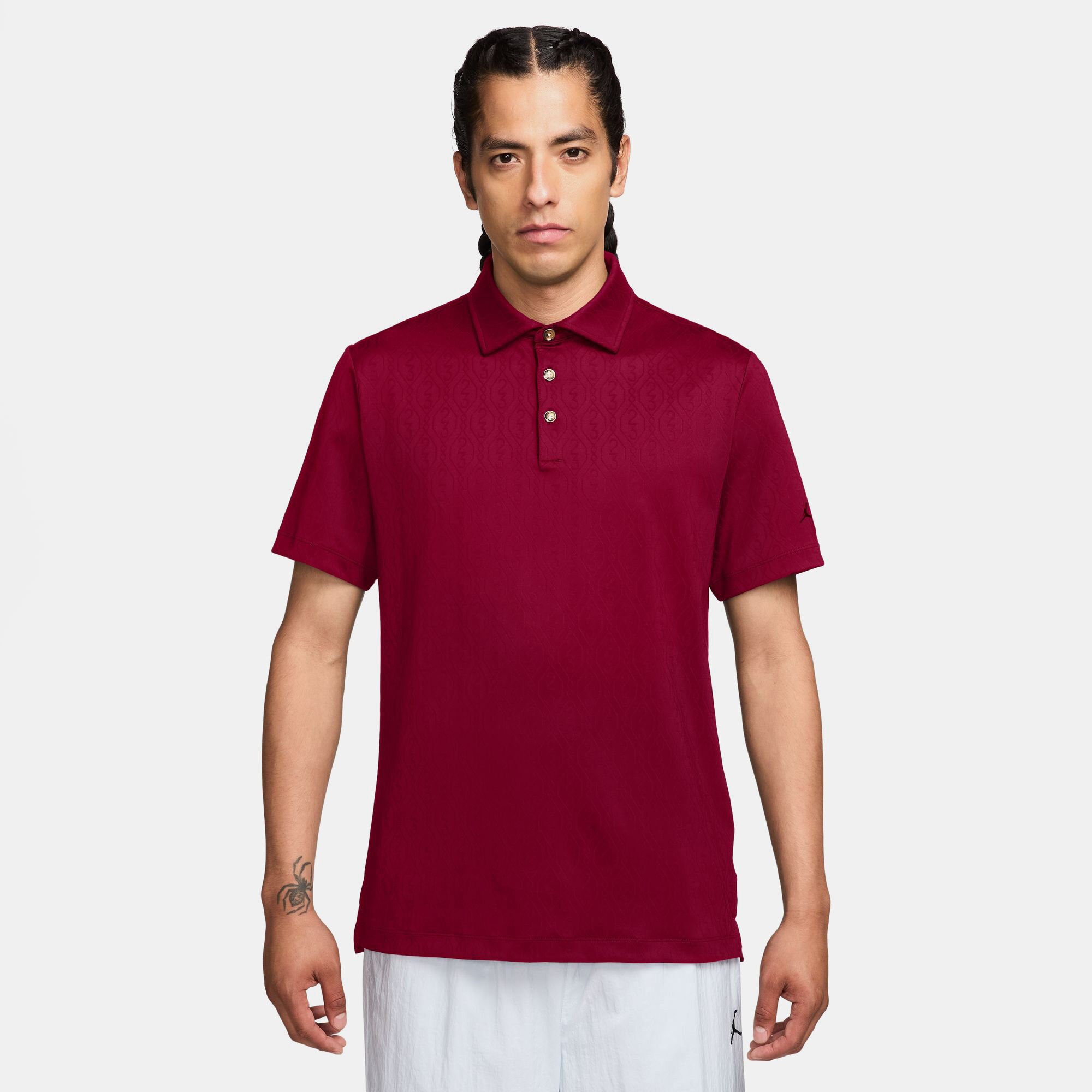 Buy Jordan Sport Men's Golf Jacquard Polo - Team Red/Team Red @ Nike Saudi