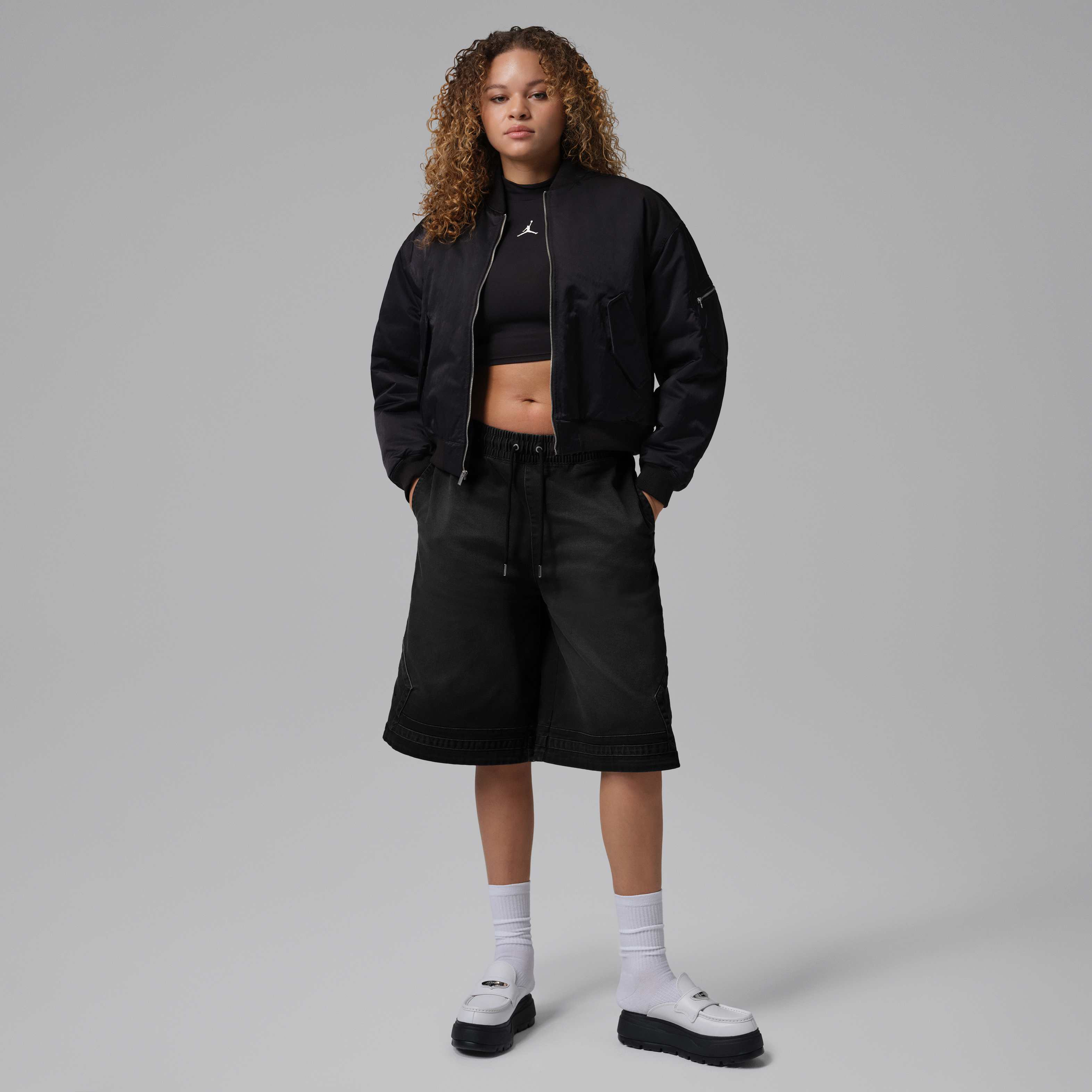 Buy Jordan Flight Club Women's Big Shorts - Black/Black @ Nike Saudi
