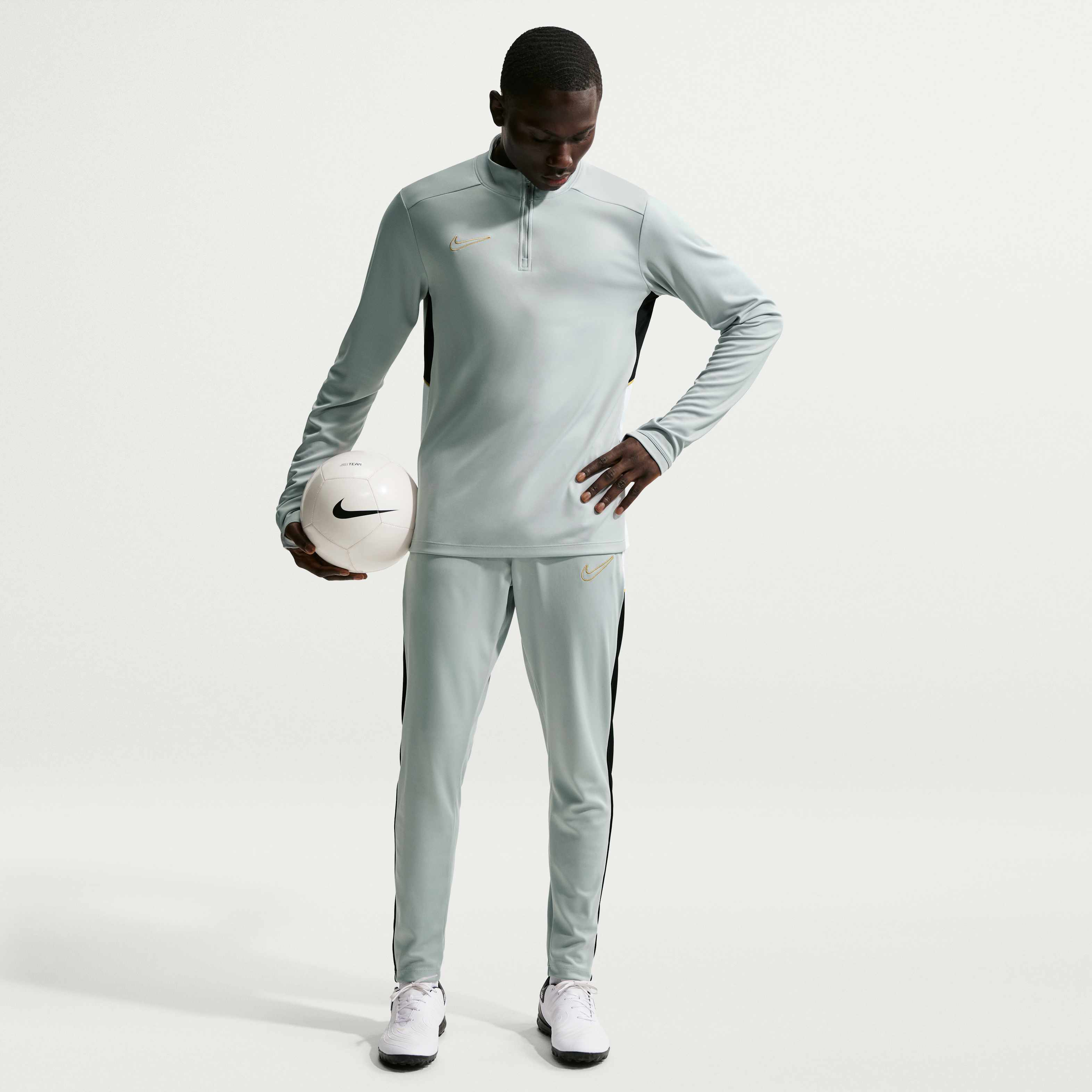 Buy Nike Academy Men's Dri-FIT Football Drill Top - Light Smoke Grey ...