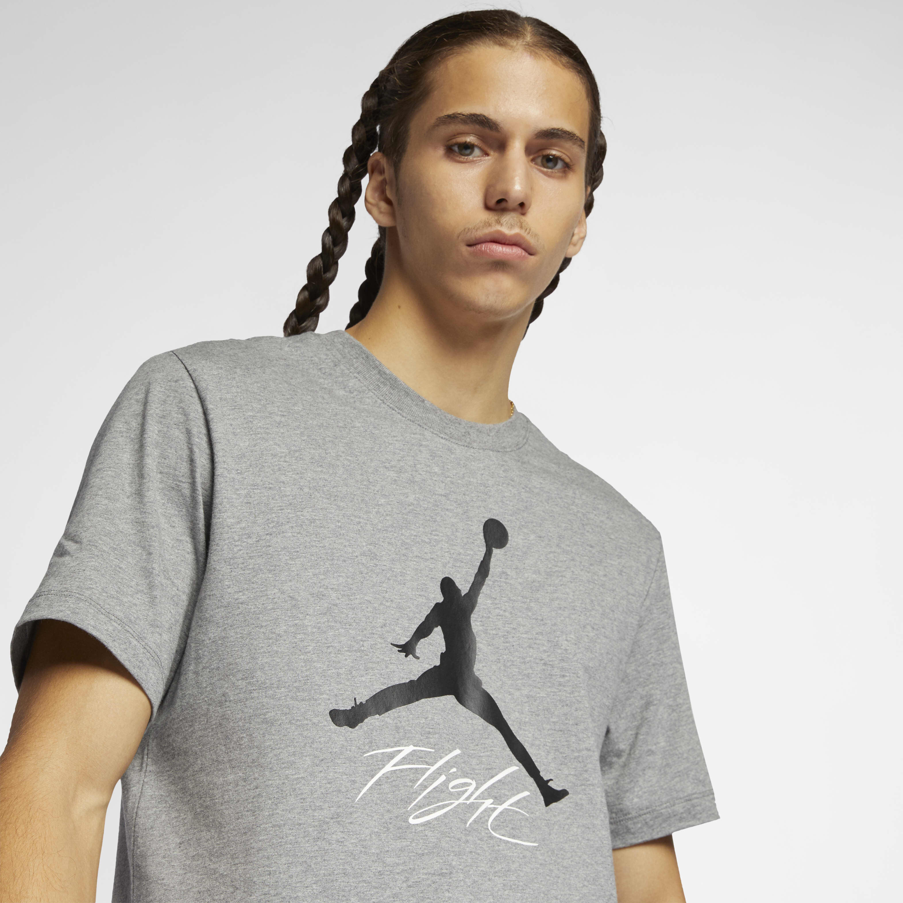 Buy Jordan Jumpman Flight Men's T-Shirt - Carbon Heather/Black | Nike ...