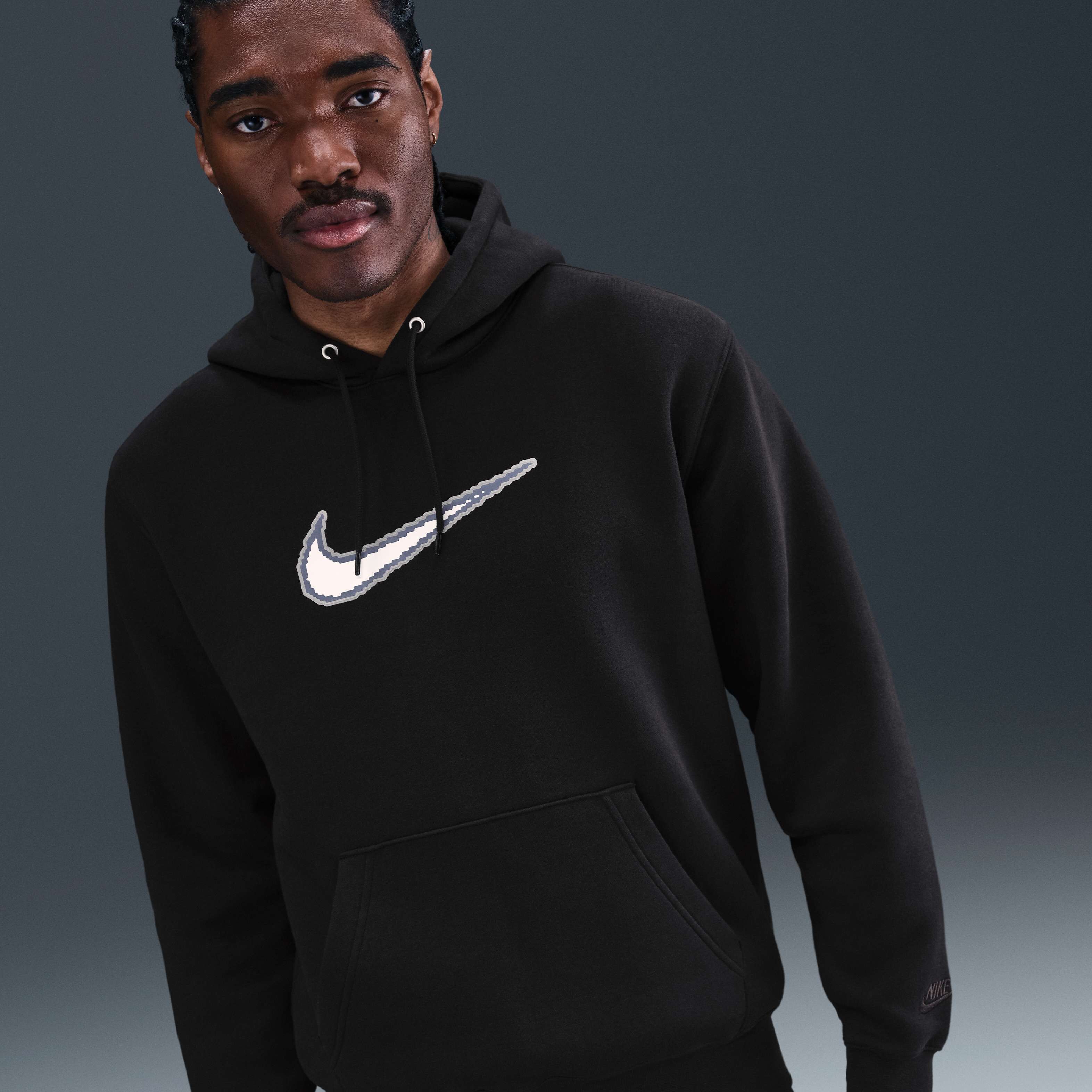 Buy Nike Sportswear Club Men's Fleece Hoodie - Black/Black/Black @ Nike ...