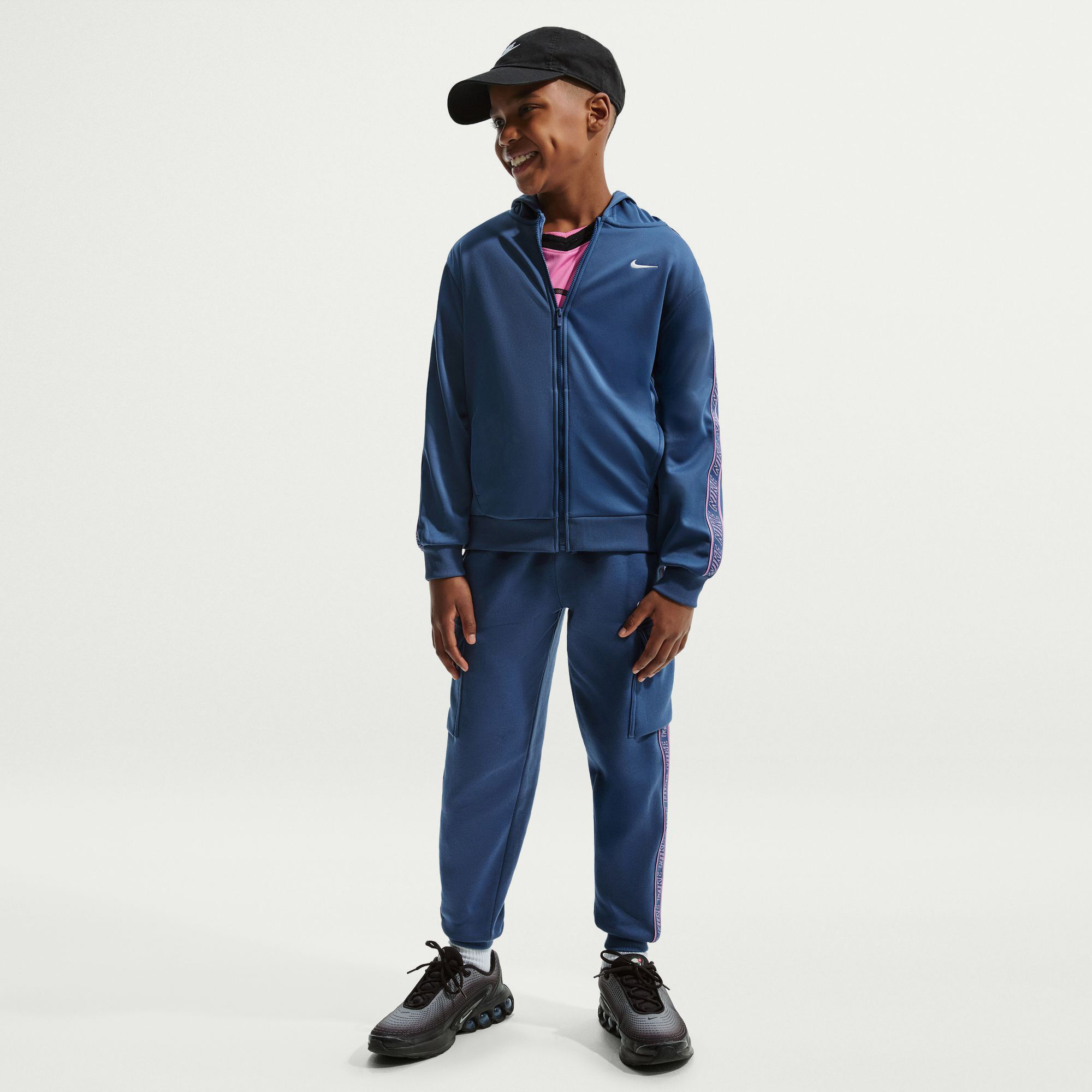 Buy Nike Sportswear Club Older Kids' Dri-FIT Full-Zip Hoodie - Mystic ...