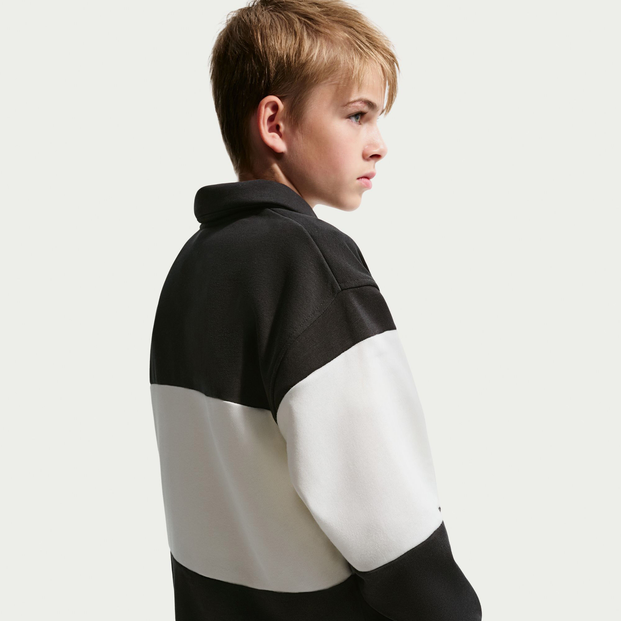 Buy Nike Sportswear Club Older Kids' French Terry Rugby - Black/Sail ...