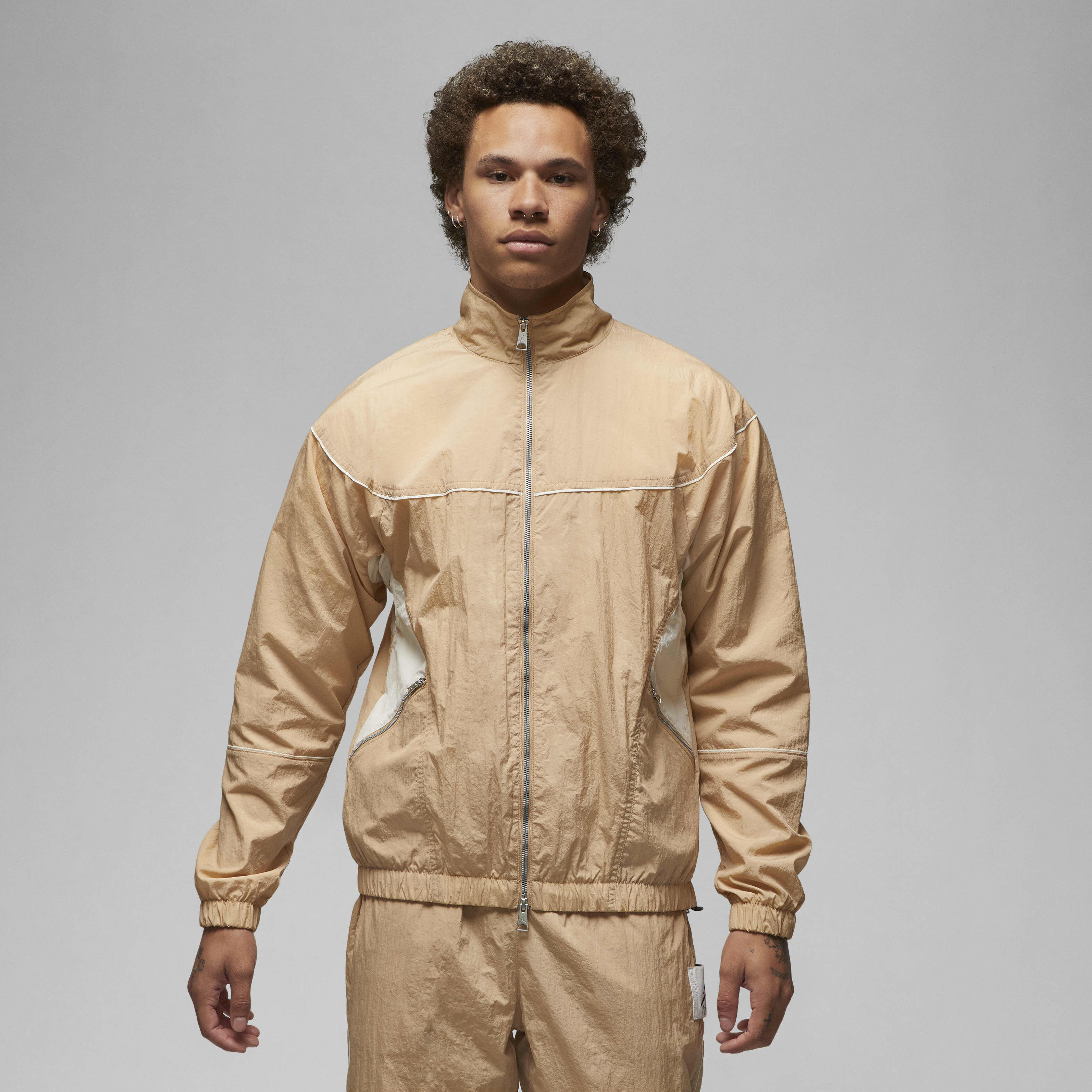 Buy Jordan Essentials Men's Warm-Up Jacket - Desert/Pale Ivory/Sail ...