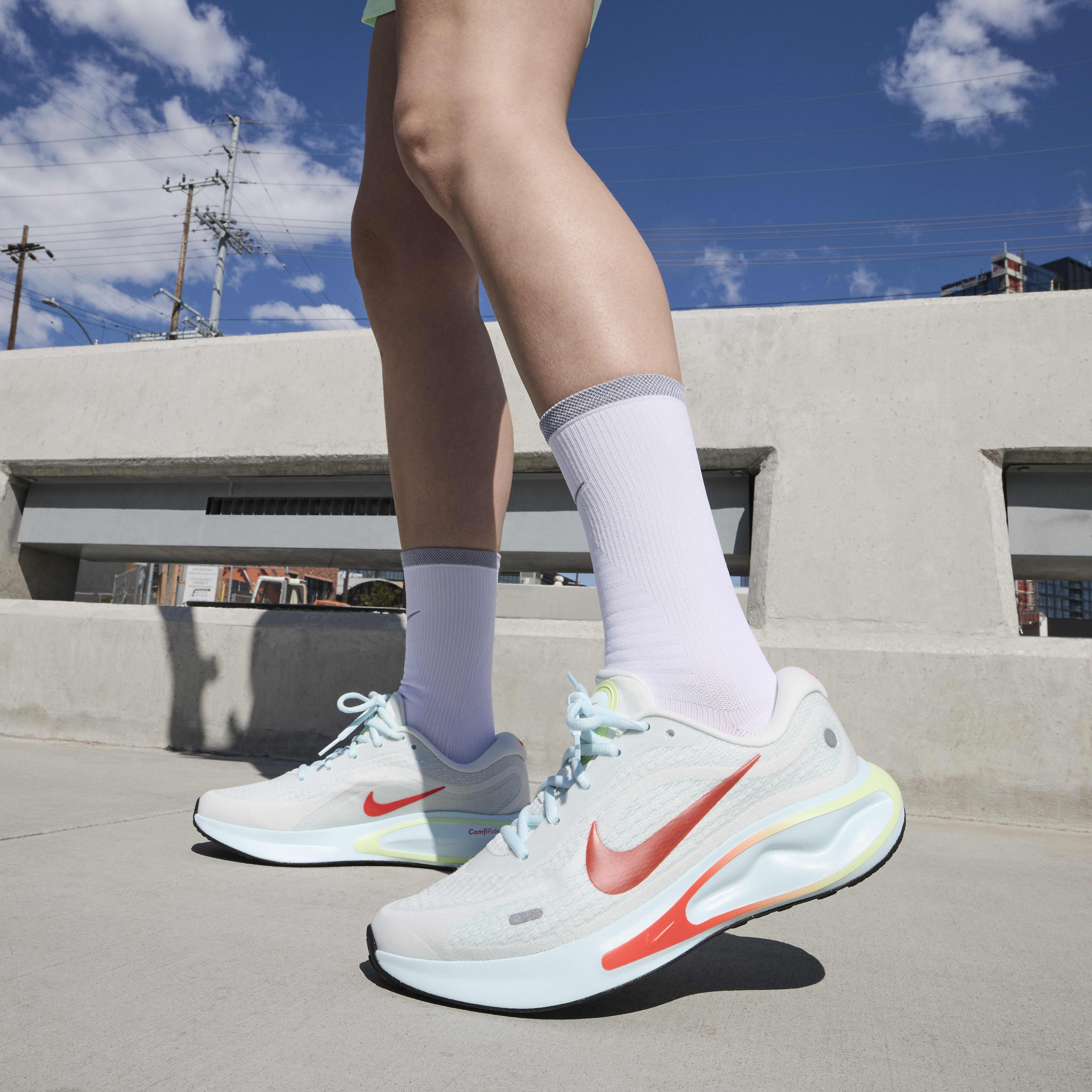 Buy Nike Journey Run Women s Road Running Shoes Summit White Glacier Blue Barely Volt Bright Crimson Nike Saudi Official