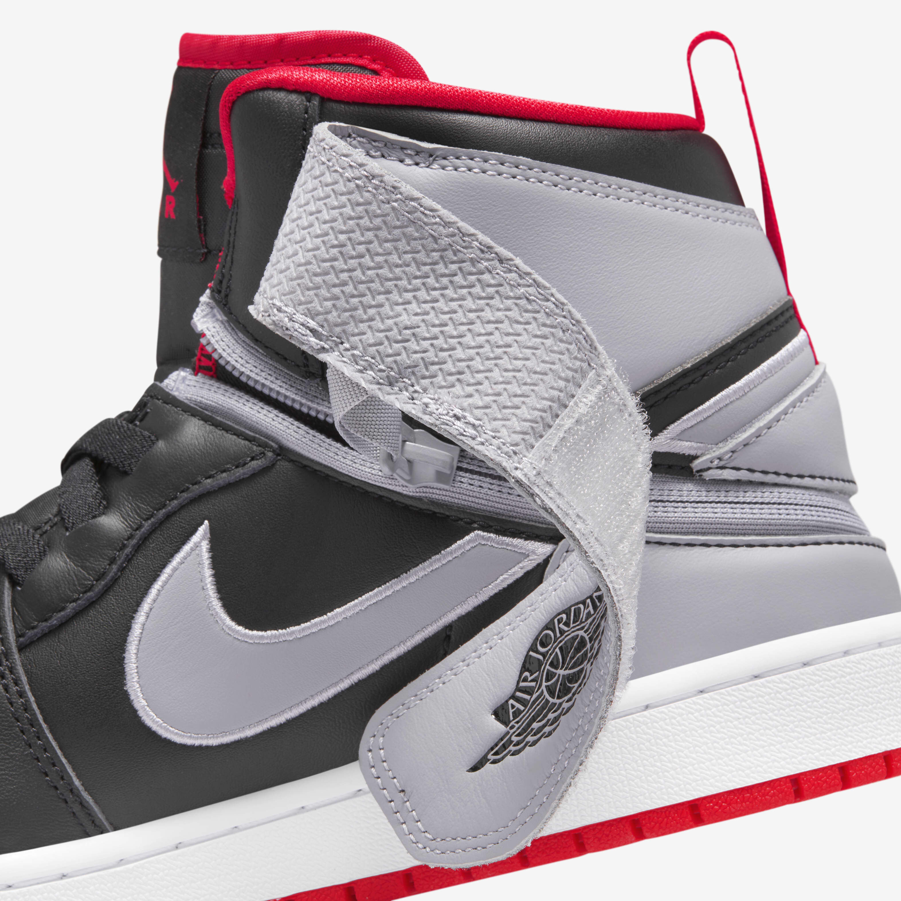 Buy Air Jordan 1 Hi FlyEase Men's Shoes - Black/Cement Grey/White/Fire ...