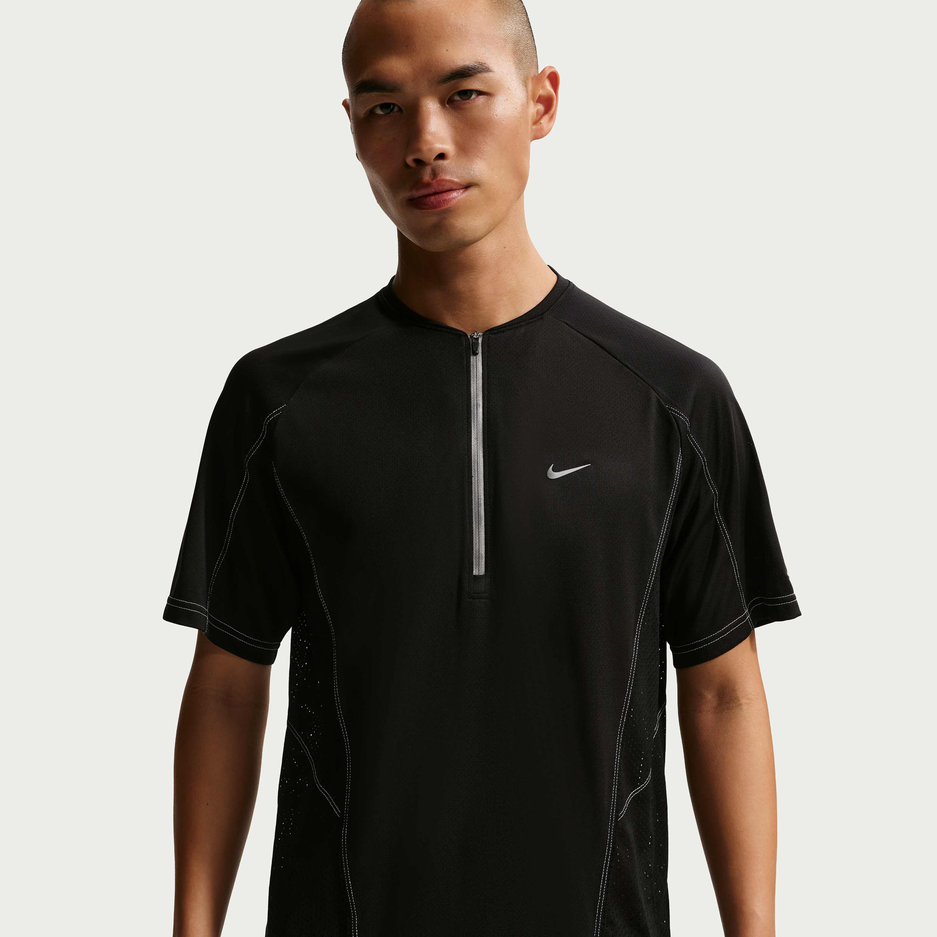 Buy Nike Retro Men's Dr-FIT Short-Sleeve Running Top - Black/Black ...