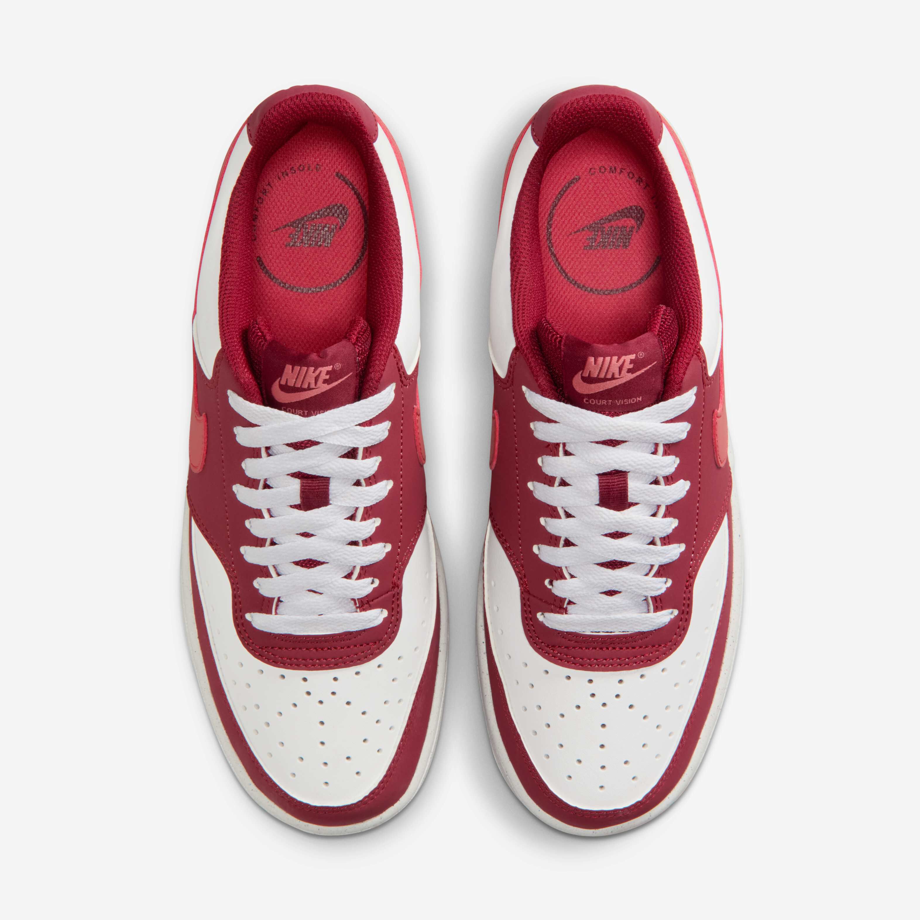 Buy Nike Court Vision Low Women's Shoes - Team Red/White/Adobe @ Nike Saudi