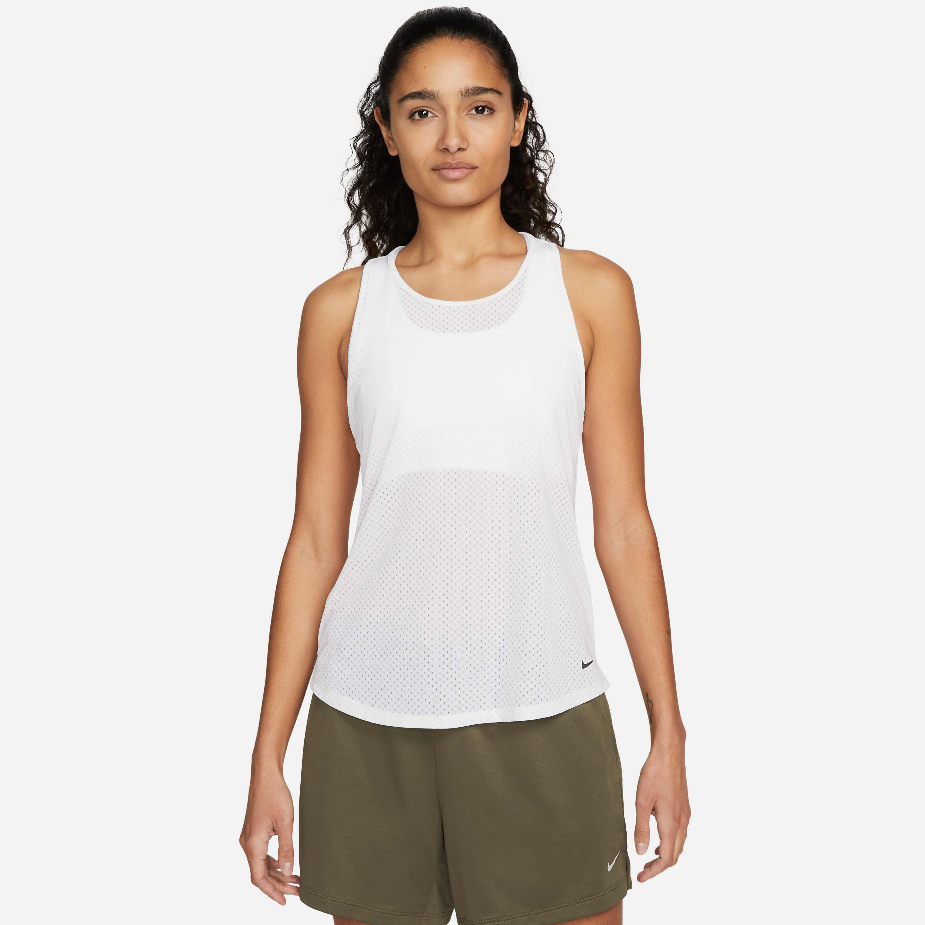 Buy Nike Dri-FIT One Breathe Women's Training Tank - White/Black @ Nike ...