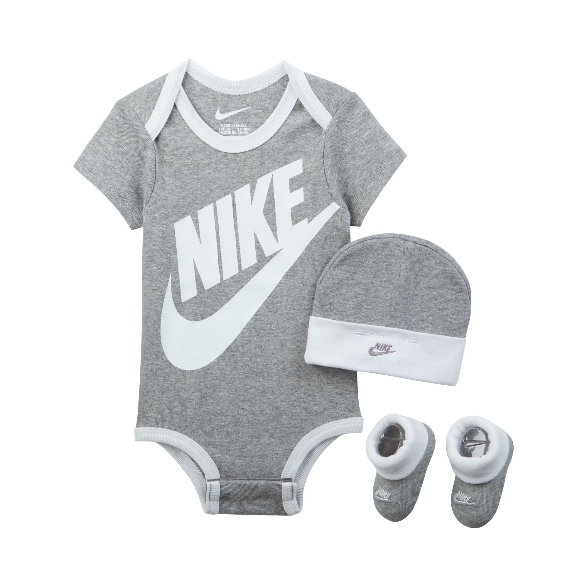 Buy Nike Baby (0-6M) 3-Piece Set - Dark Grey Heather | Nike Saudi Official