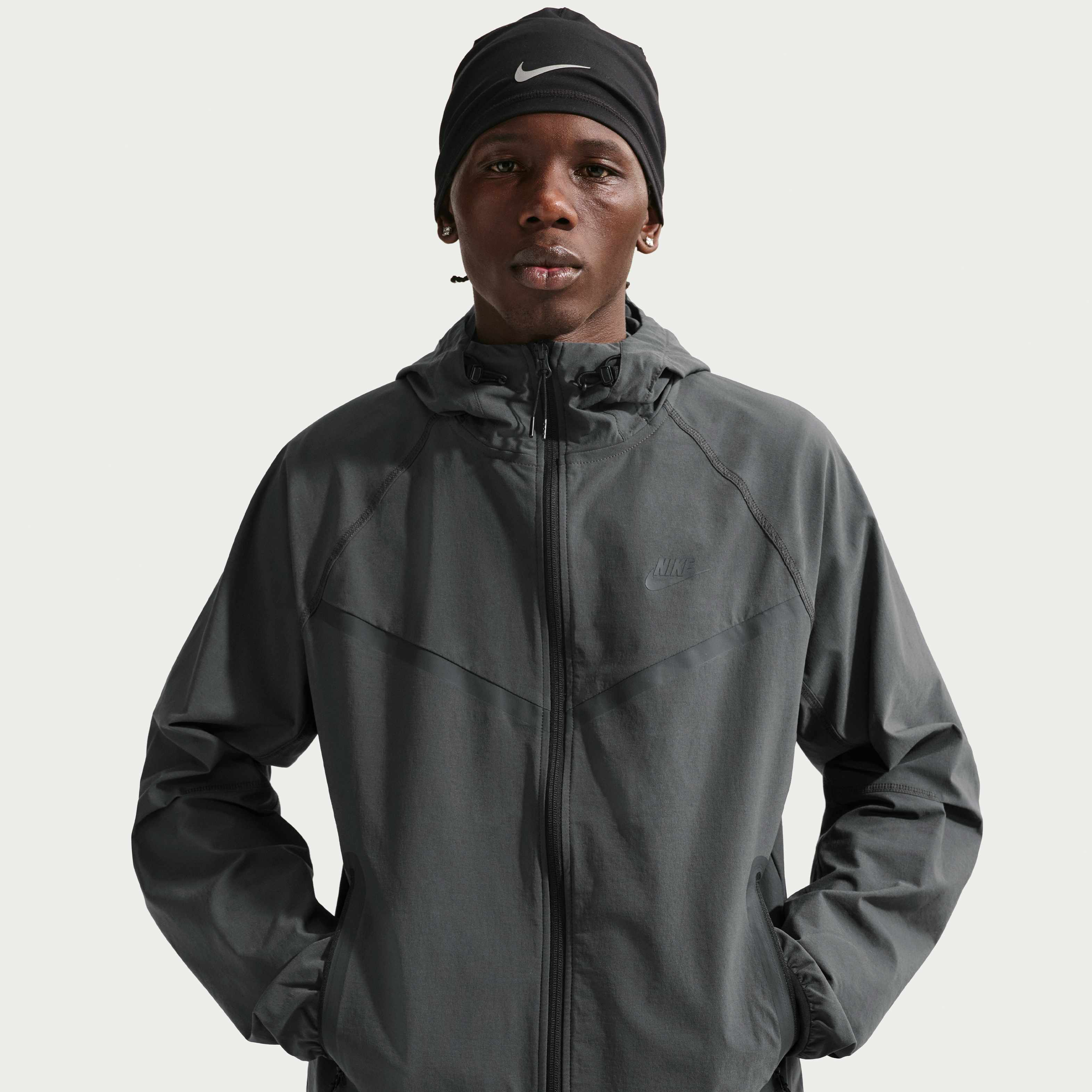 Buy Nike Tech Men's Dri-FIT Woven Full-Zip Windrunner Jacket - Black ...