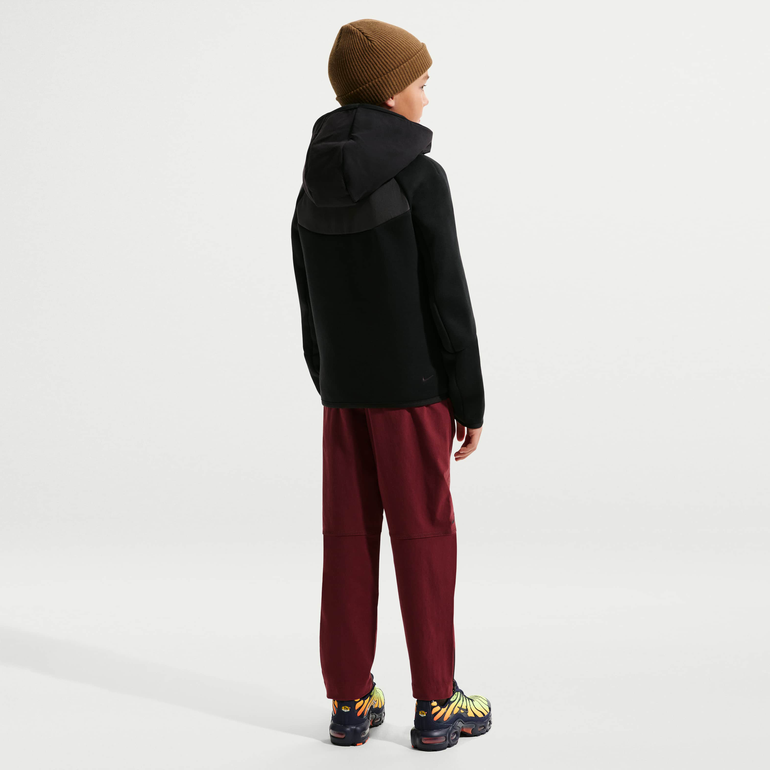 Buy Nike Sportswear Tech Fleece Older Kids' Full-Zip Hoodie - Black ...