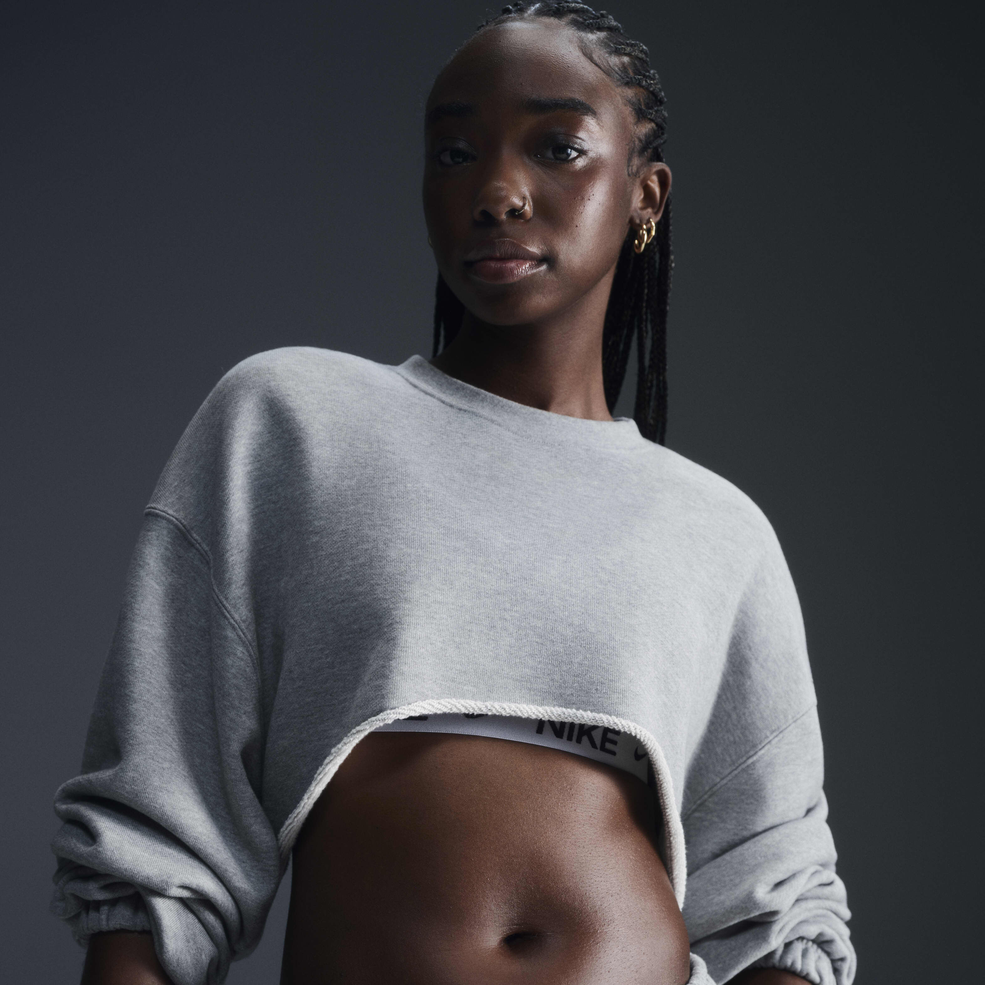 Buy Nike Sportswear Women's Oversized French Terry Shrug - Dark Grey ...