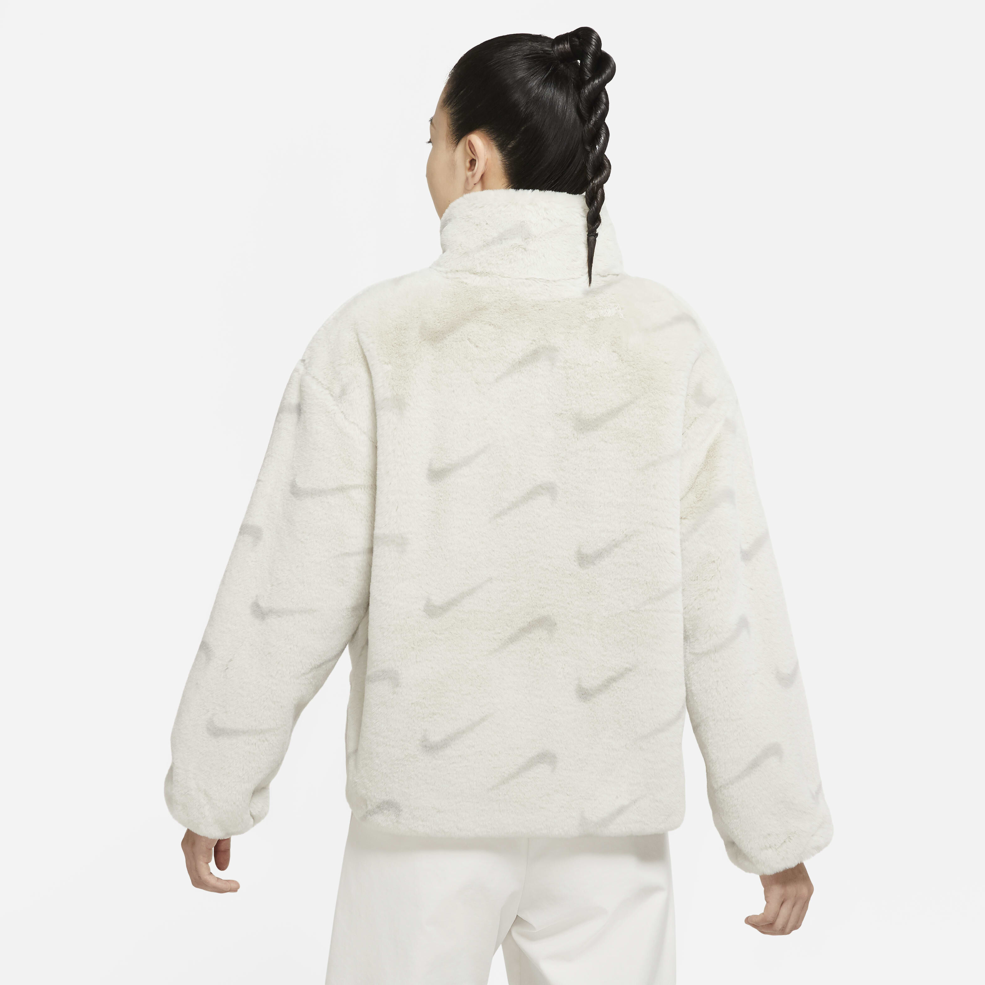 Buy Nike Sportswear Plush Women's Printed Faux Fur Jacket - Light Bone ...