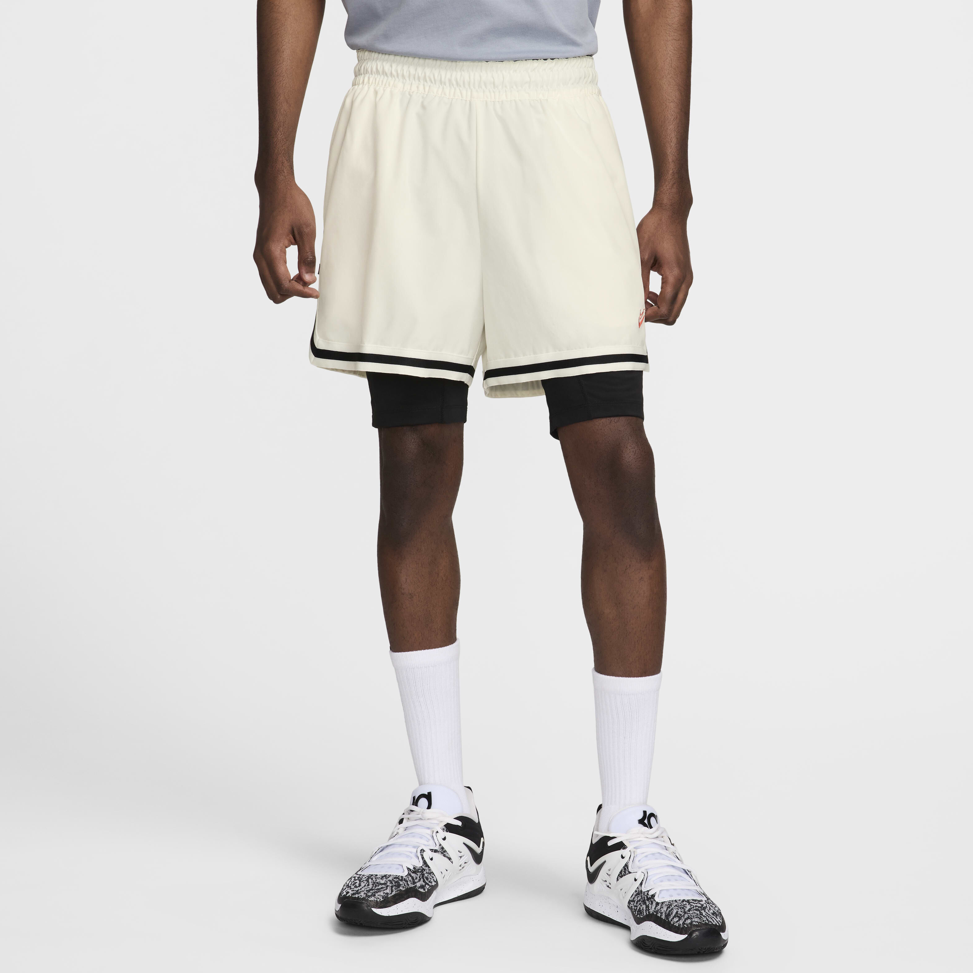 Buy Kevin Durant Men's 2.5cm (approx.) DNA 2-in-1 Basketball Shorts - Sail/Black/Cosmic Clay ...