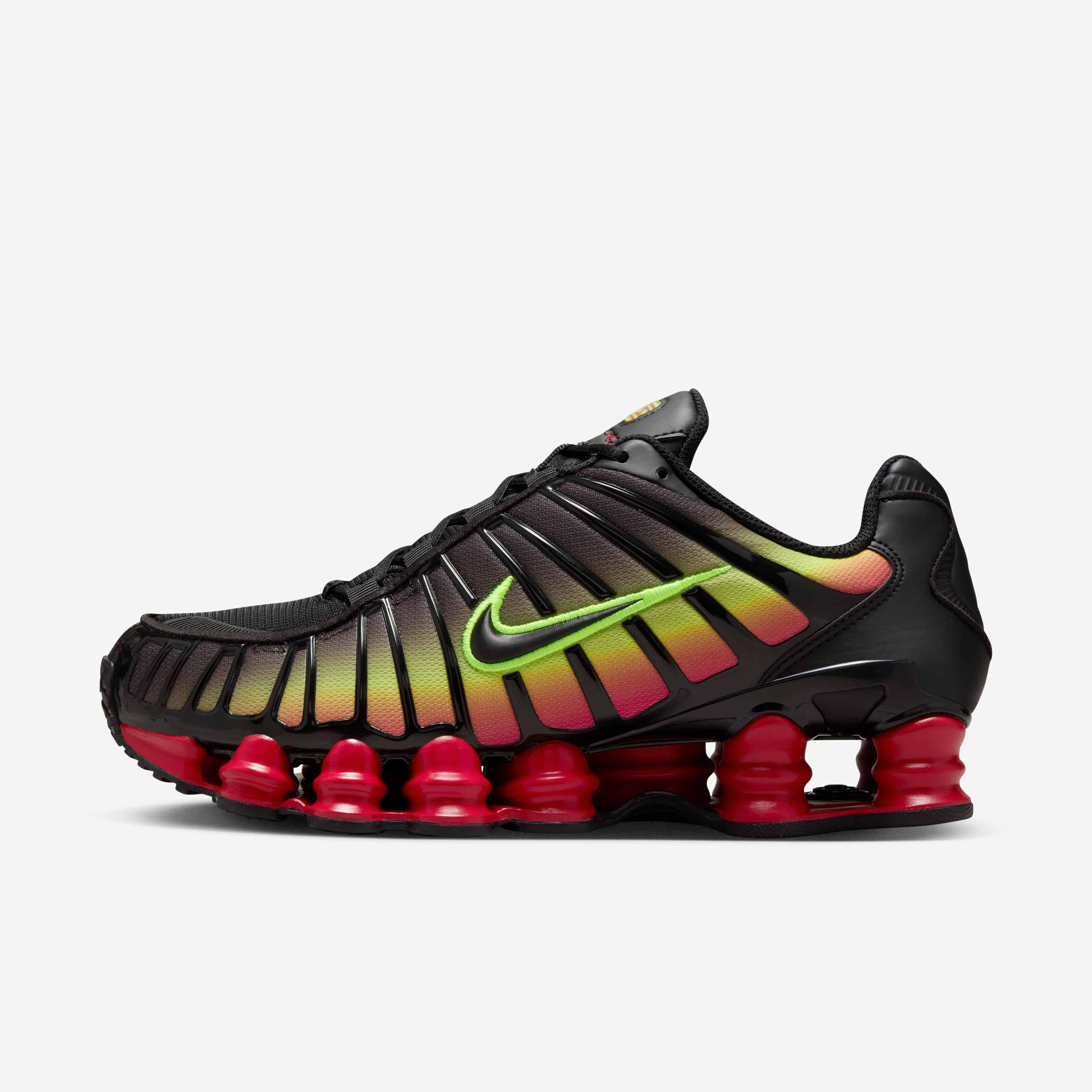 Buy Nike Shox TL Shoes - Black/Volt/Fire Red/Black @ Nike Saudi