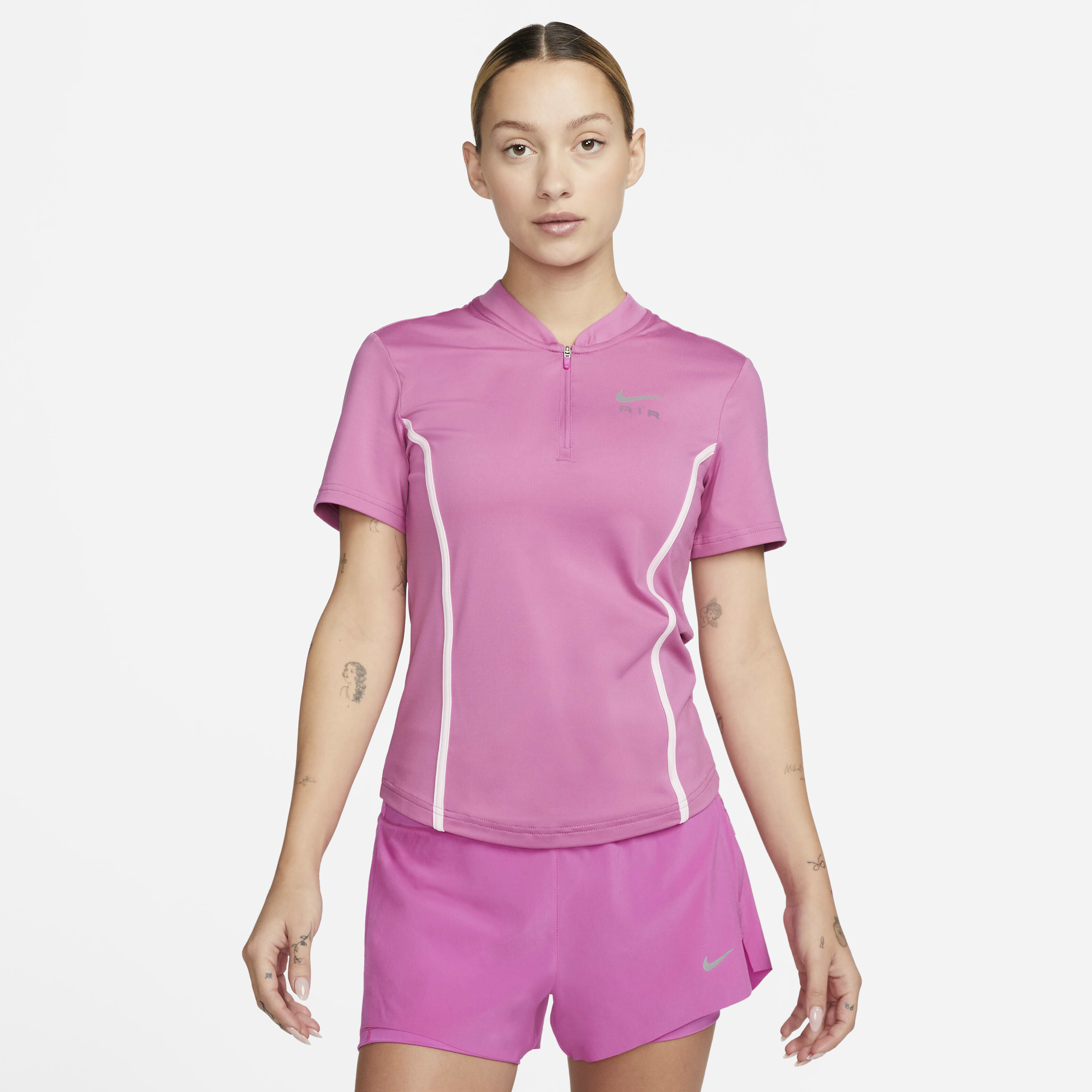 Buy Nike Air Dri-FIT Women's Short-Sleeve 1/4-Zip Running Top - Cosmic ...