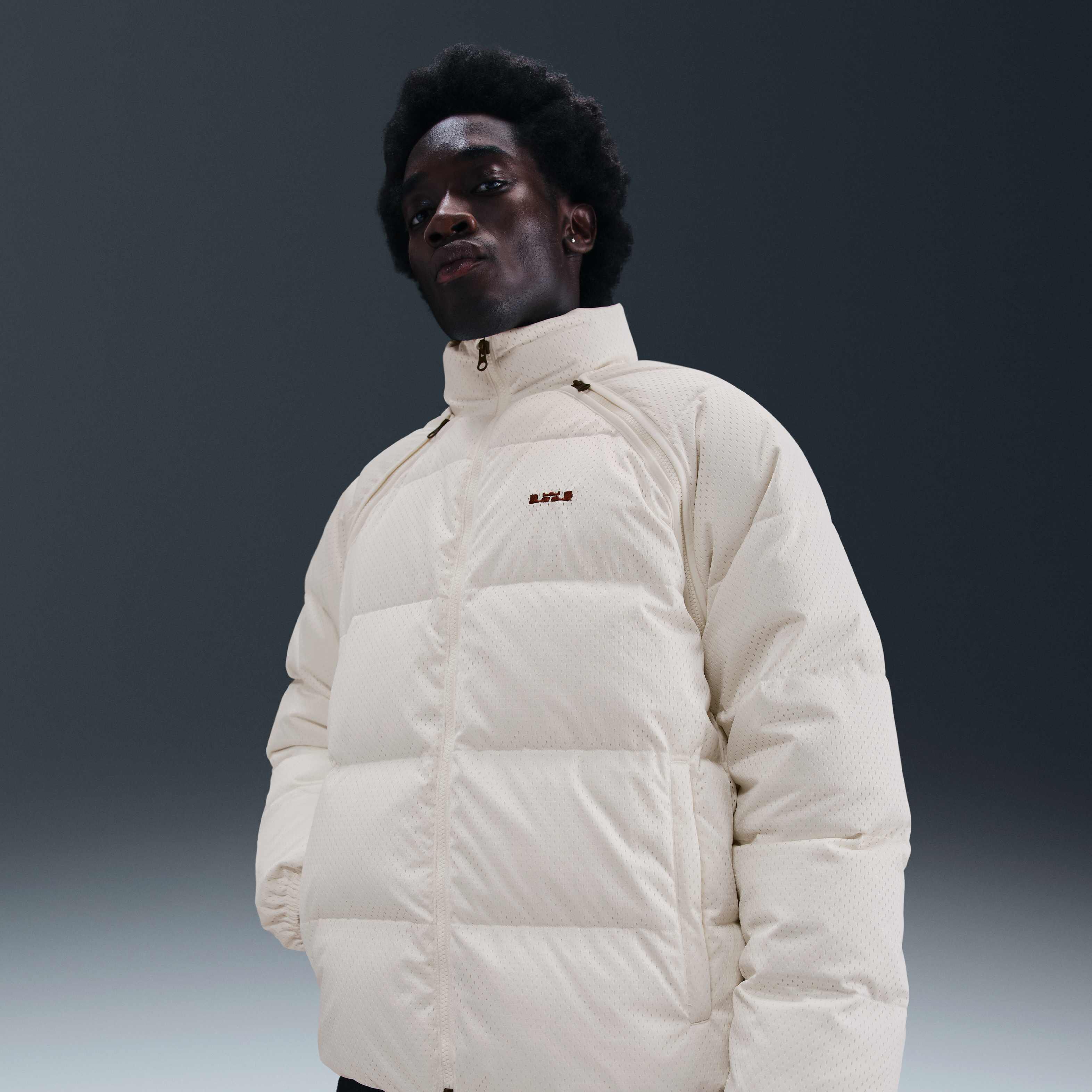 Buy LeBron Men's Therma-FIT Down Jacket - Sail/Dark Team Red | Nike ...