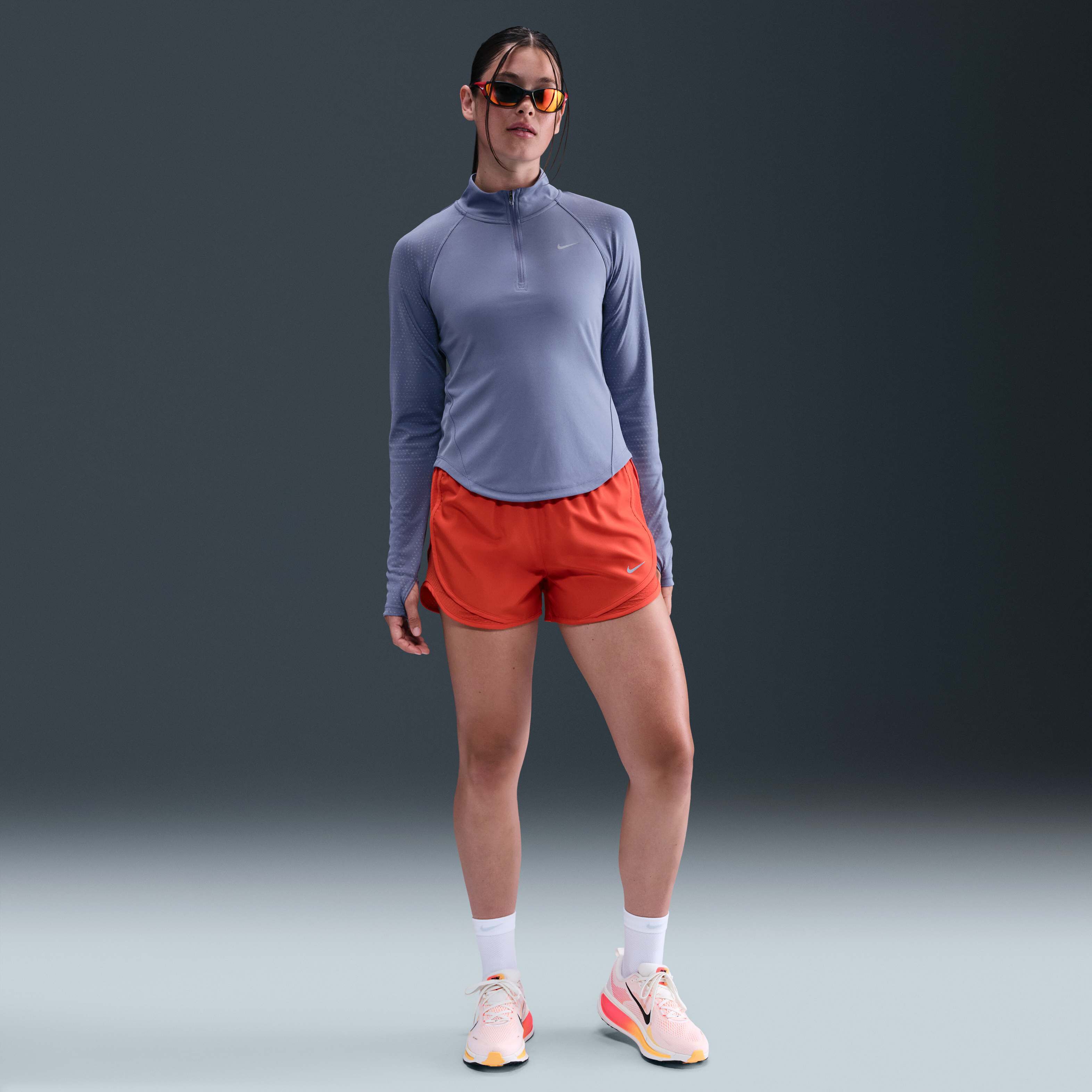 Buy Nike Tempo Flash Women's Dri-FIT 1/4-Zip Running Top - World Indigo ...