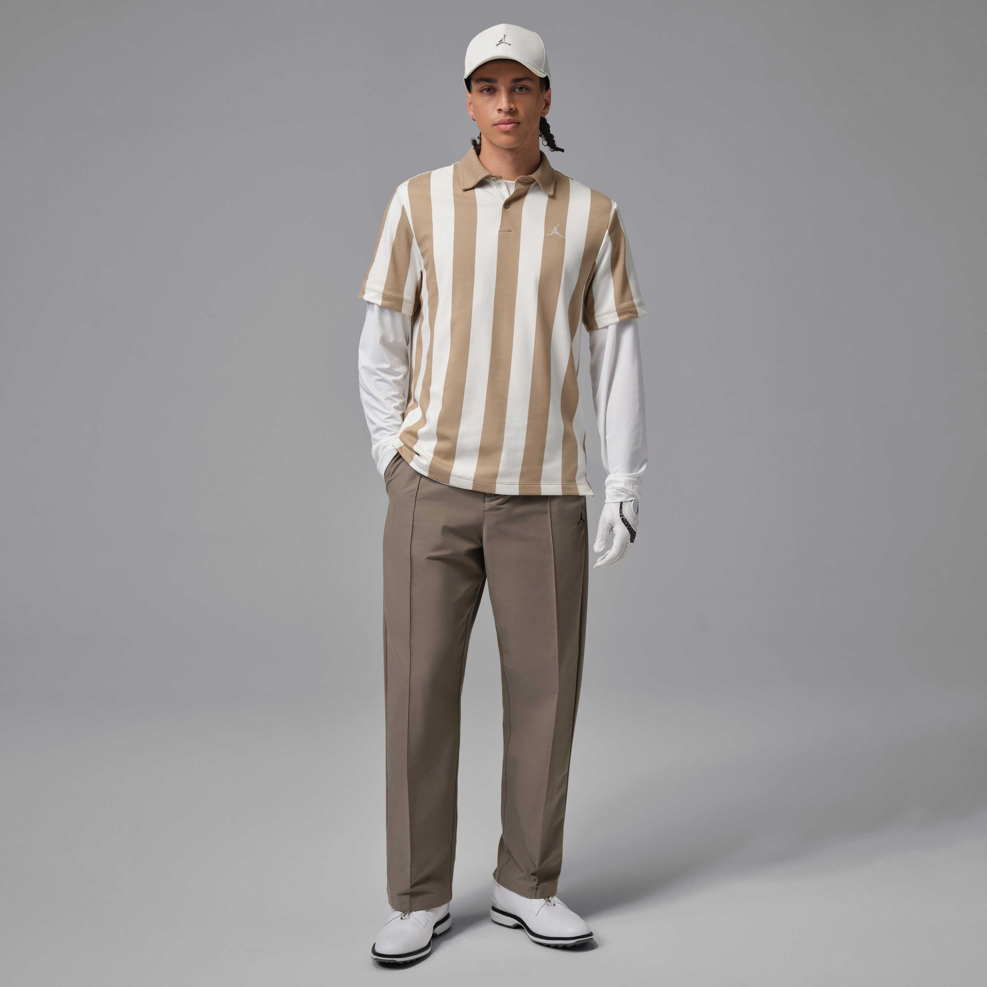 Buy Jordan Sport Men's Dri-FIT Printed Golf Polo - Khaki/Sail/Sail ...