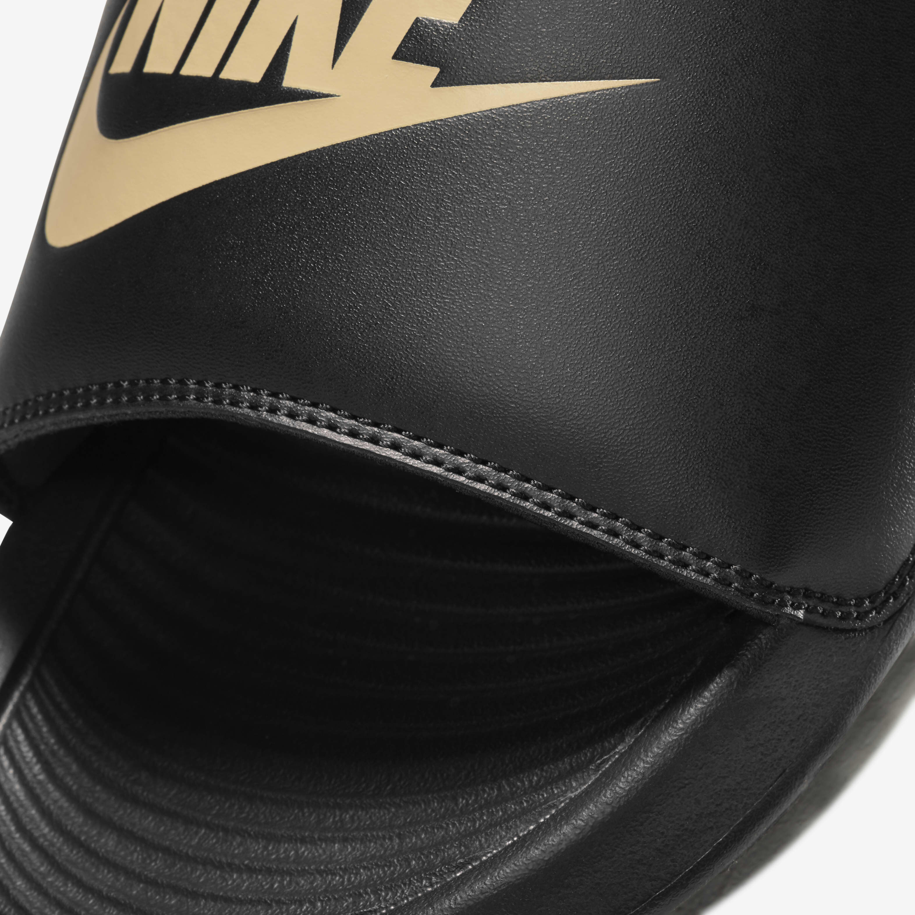 Buy Nike Victori One Men's Slides - Black/Black/Metallic Gold | Nike ...