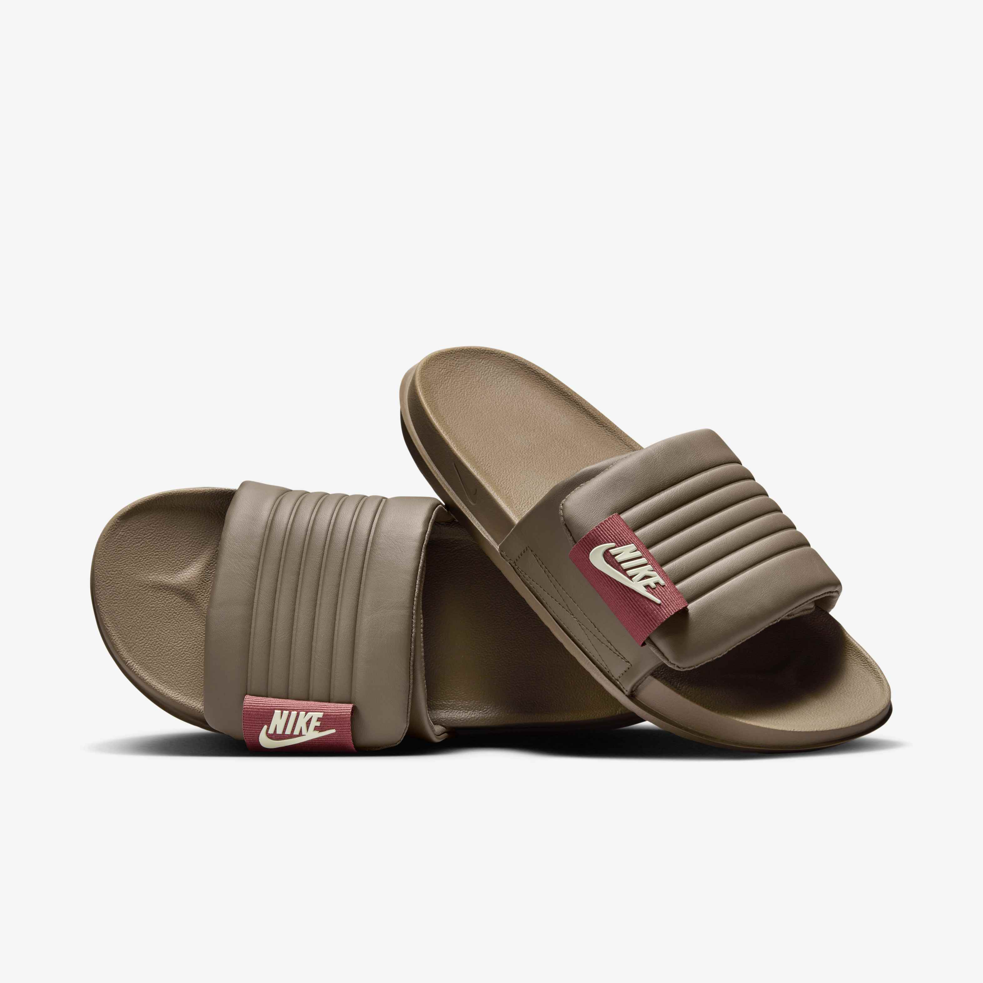 Buy Nike Offcourt Adjust Men's Slides - Ironstone/Red Sepia/Coconut ...
