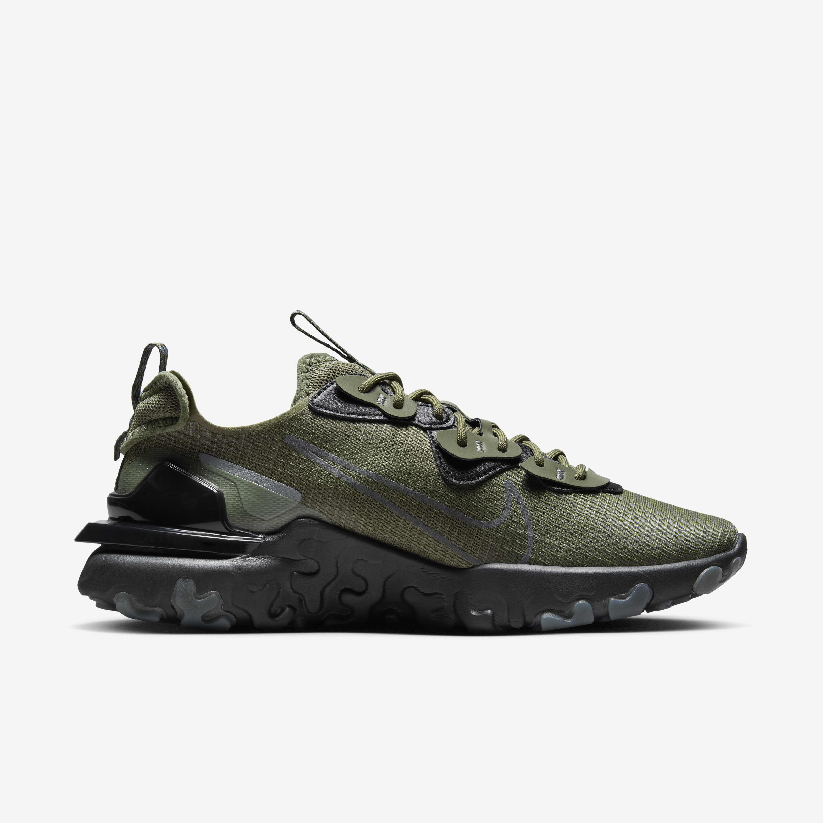 Buy Nike React Vision Men s Shoes Medium Olive Cool Grey Black Nike Saudi Official