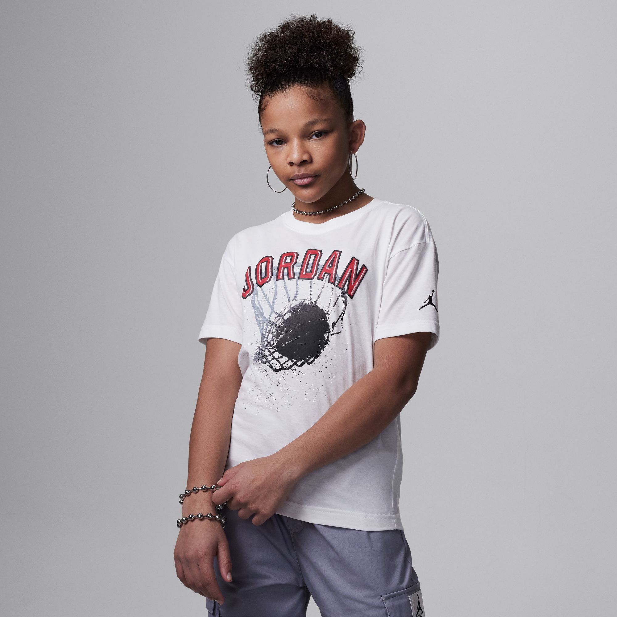 Buy Jordan Hoop Style Big Kids' Graphic T-Shirt - Sail | Nike Saudi ...