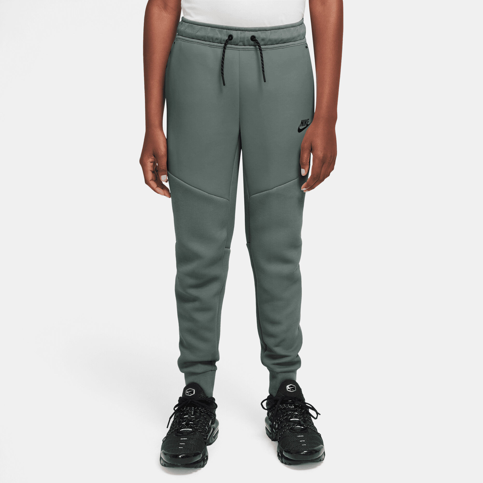Buy Nike Sportswear Tech Fleece Older Kids' Joggers - Clay Green/Black ...